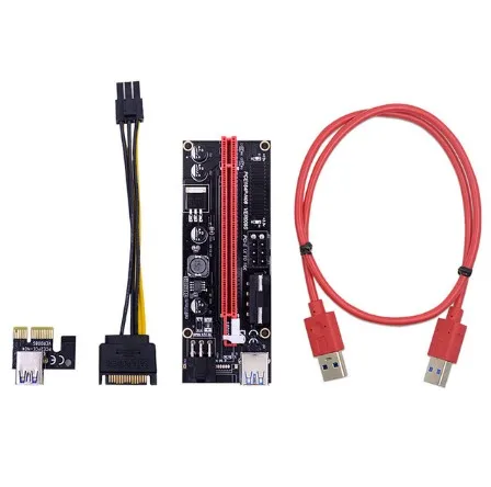 Ver009s Pci-e 1x 4x 8x 16x Extender Usb Dual 6pin Adapter Card Sata ...