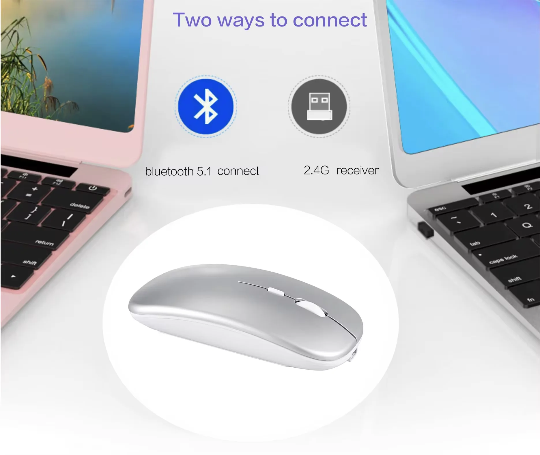 Wholesale Mini Wireless Mouse Premium Rechargeable Colorful Computer ...