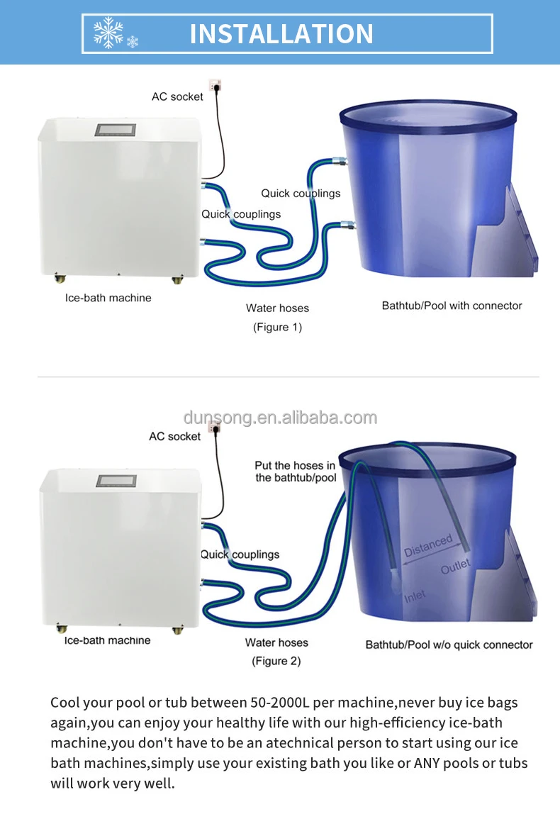 Wholesale High Quality Ice Baths Chiller With Water Cooling Machine ...
