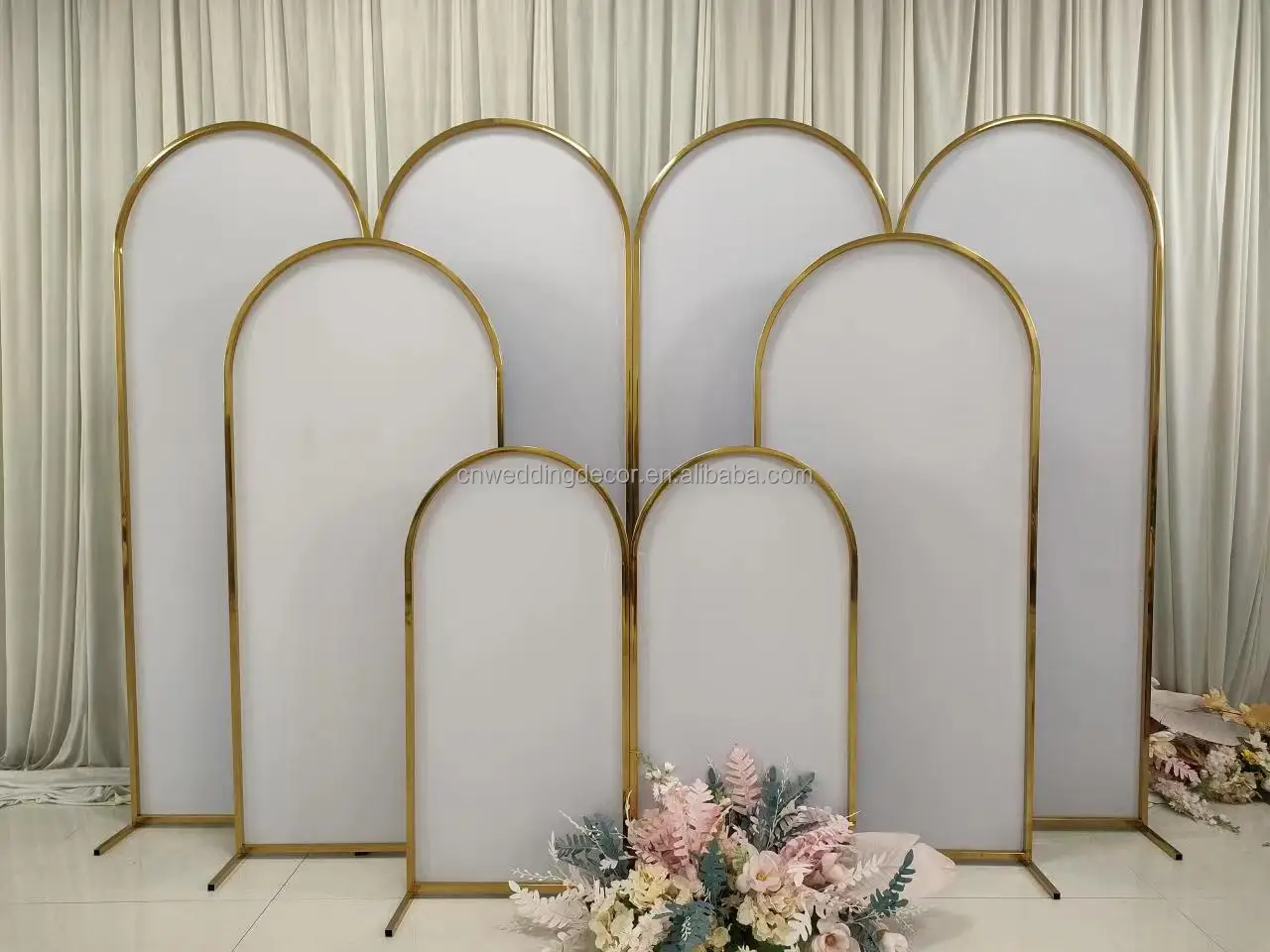 Baby Pink Wedding Backdrop - Elegant Stage Decoration