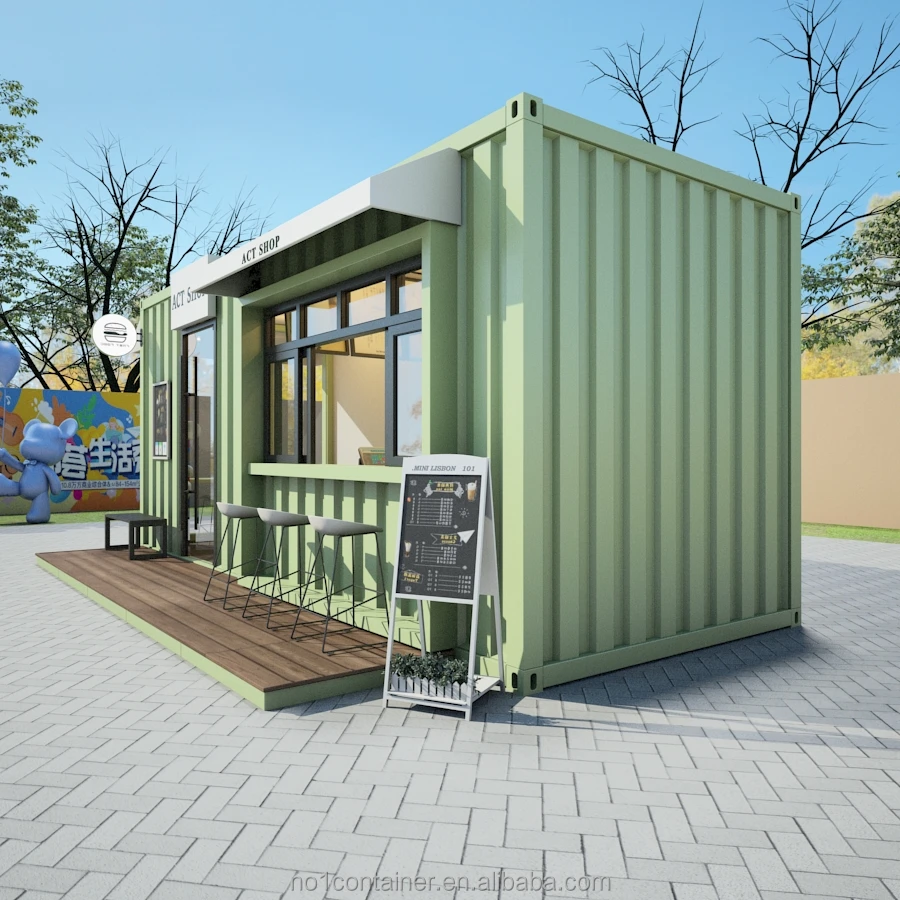 Container Shop Design 20ft Container Prefabricated Coffee Shop Kiosk ...