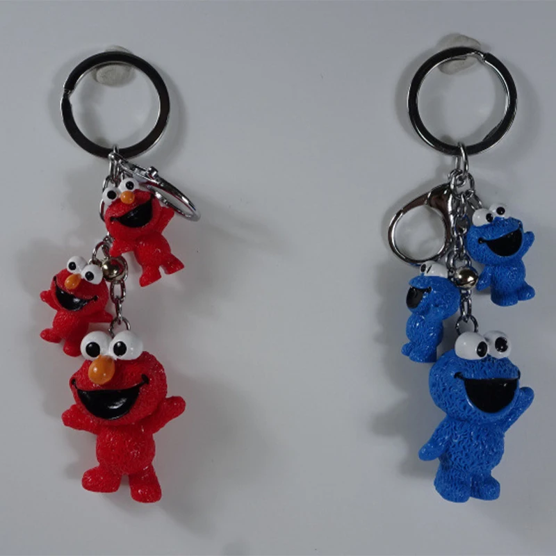 Cute Cartoon 3d Sesame Street Resin Anti-lost Keychain Bag Car Key ...