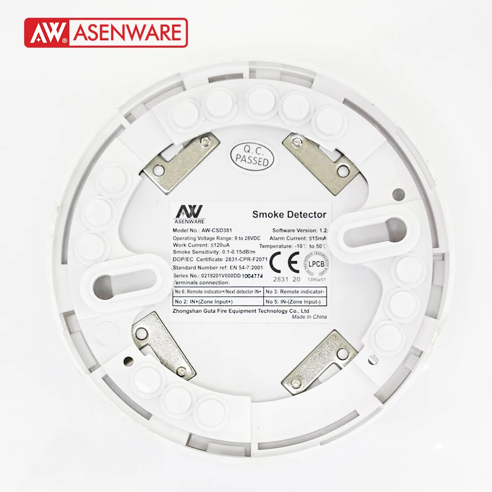 4 Wire Relay Function Conventional Smoke Alarm Detector For Fire Alarm ...