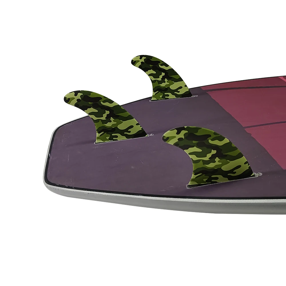 Camouflage Design Single Tab Surf Fin Fiberglass Surfboard Fins