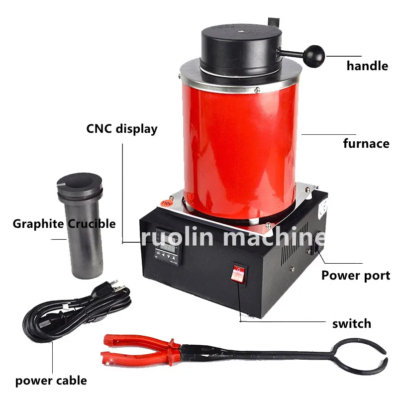 1kg 2kg 3kg Silver Gold Mini Metal Melting Induction Furnace Without ...