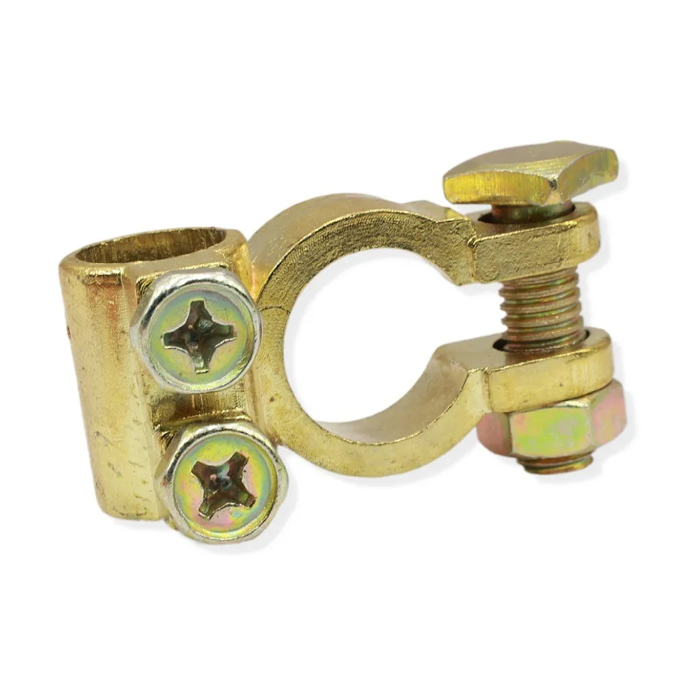 Screw Connection Positive And Negative Brass Connector Battery Terminal ...