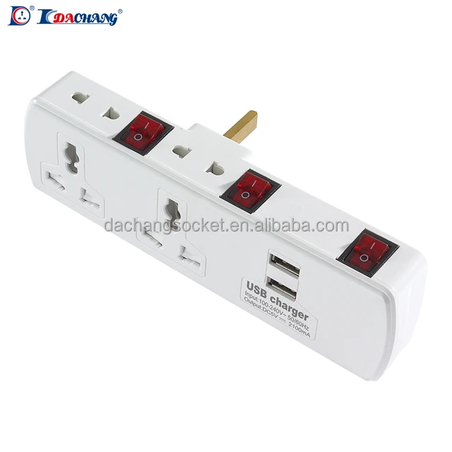 Switch 3 Way Adaptor with USB Type C - Dachang Electronics