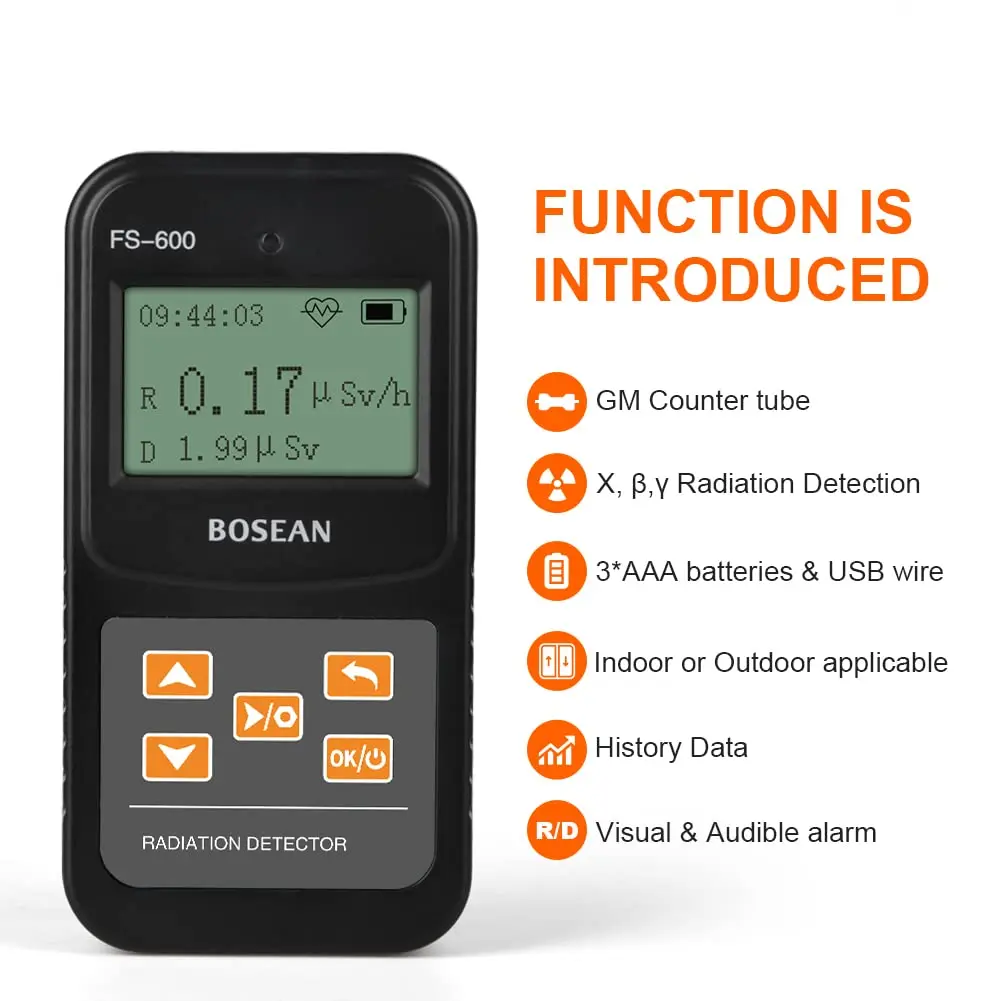 High Accuracy Radioactive Detector Meter - Beta Gamma X Ray Data Tester