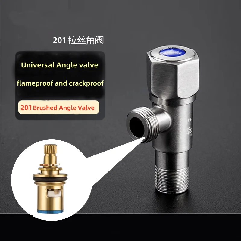 Hot And Cold Water Stainless Steel Triangle Valve Faucet Anti-explosion ...