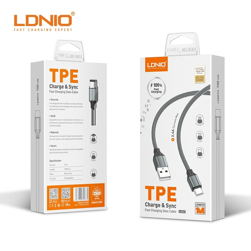 LDNIO LS441 - Fast Charging USB Cable for Iphone & More