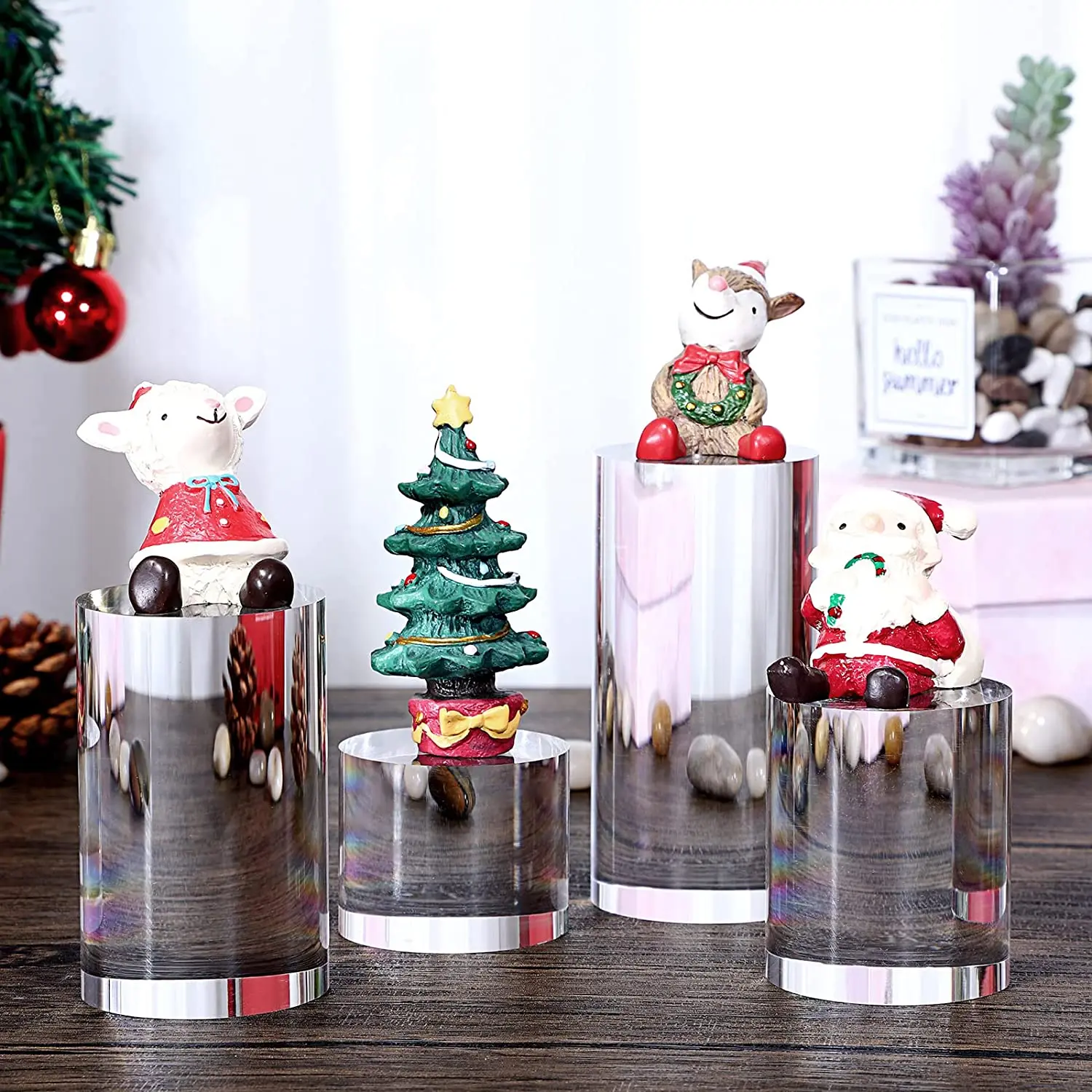 Custom Acrylic Display Stands - Transparent Cylindrical Props