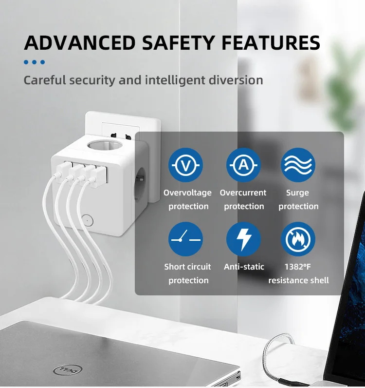 Newest Electrical Travel Adaptor Extension Socket Universal Travel ...