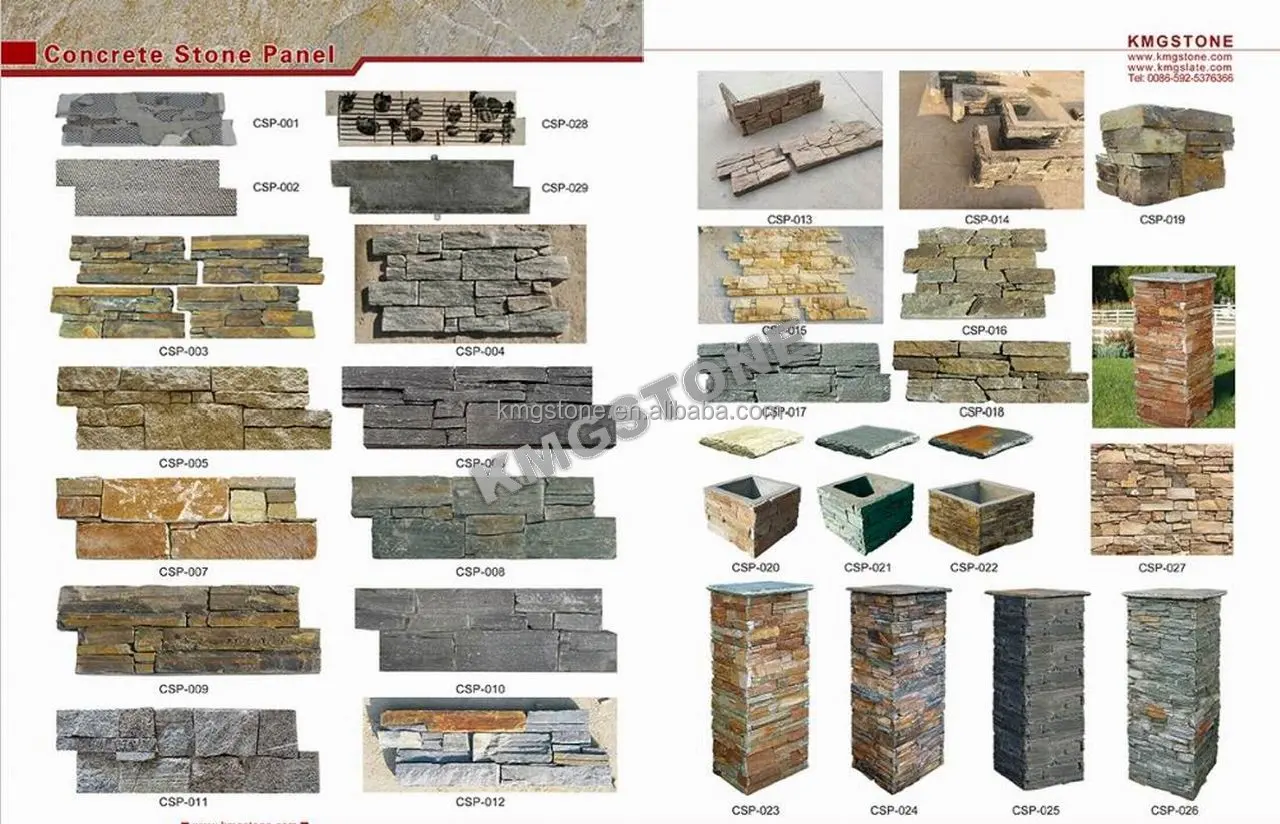 Modern Design Natural Stone Wall Panels Split Surface Finishing Antacid ...