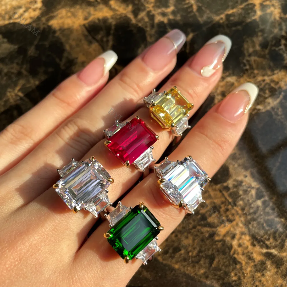 Custom Tarnish Free Silver Fashion Fine Jewelry Rings S925 Engagement ...