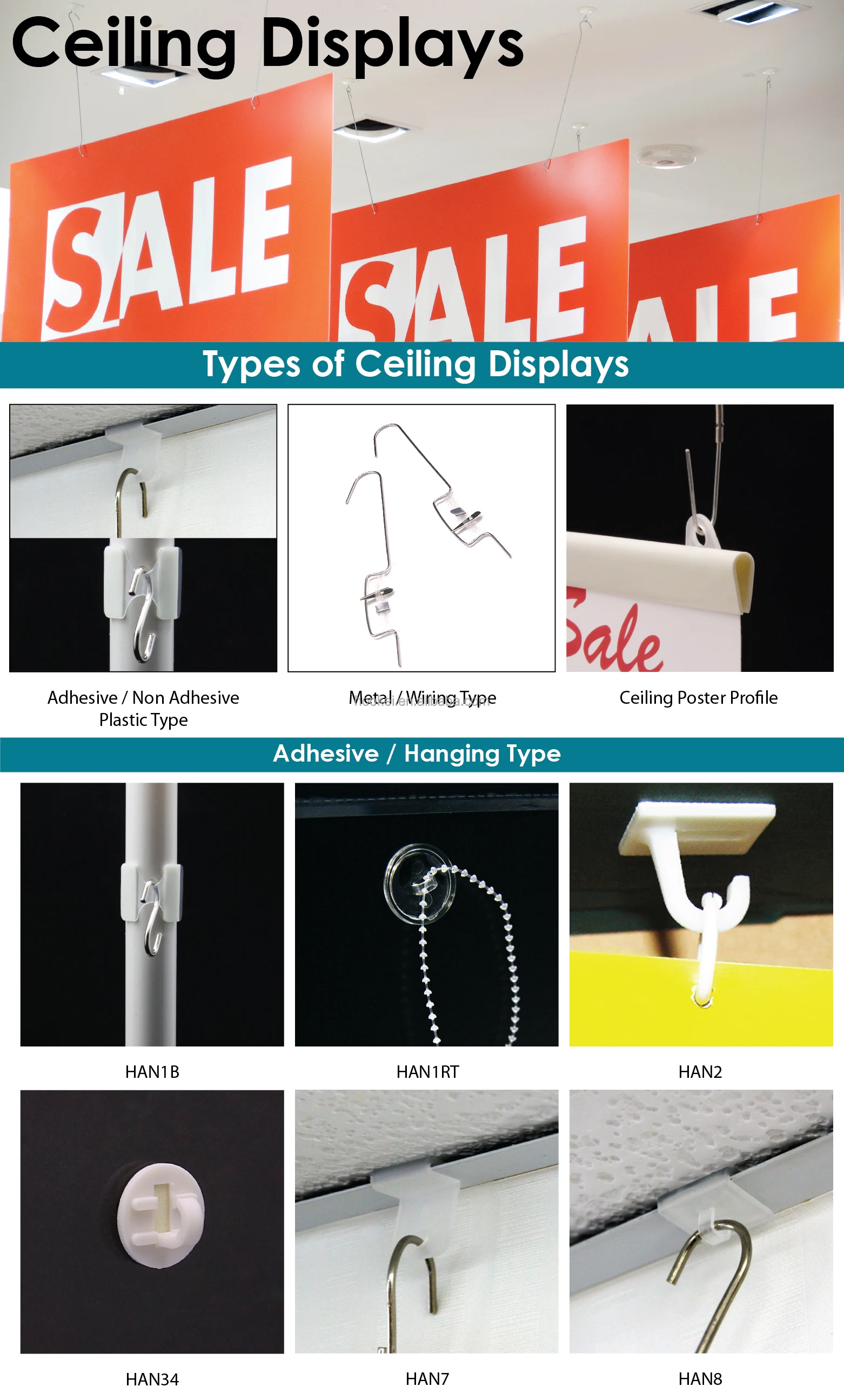 Hookei Display Wholesale 50CM Supermarket Display PVC Plastic Poster ...