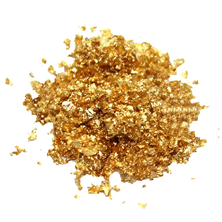 0.1gram/bottle 24k Edible Gold Leaf Flakes Gold Foil Dust For Cake Ice ...