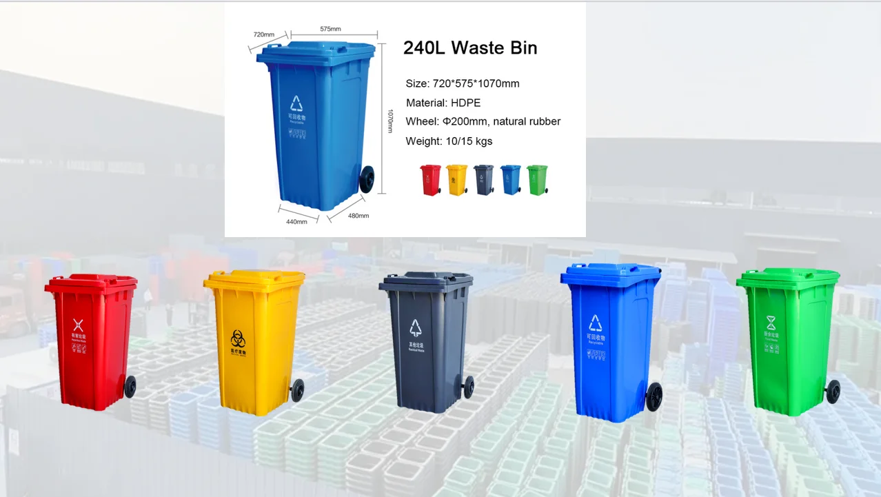 Outdoor Standing Garbage Bin Plastic Bins with Lids Cleaning Vehicle ...