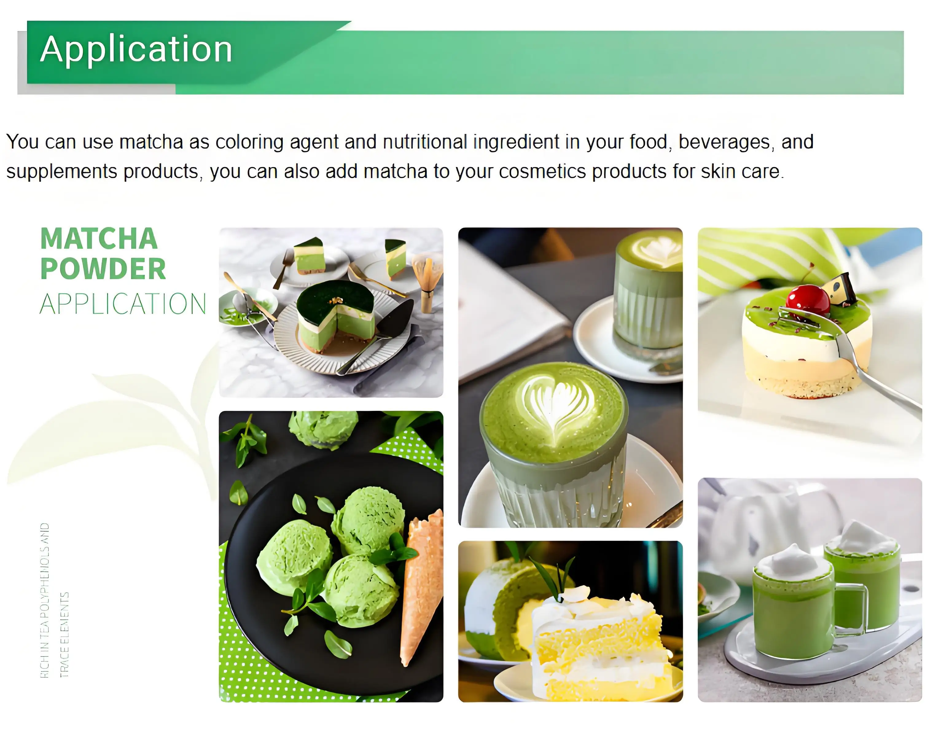 Japanese Style Matcha Powder Food Grade HALAL Certified, ISO22000 ...