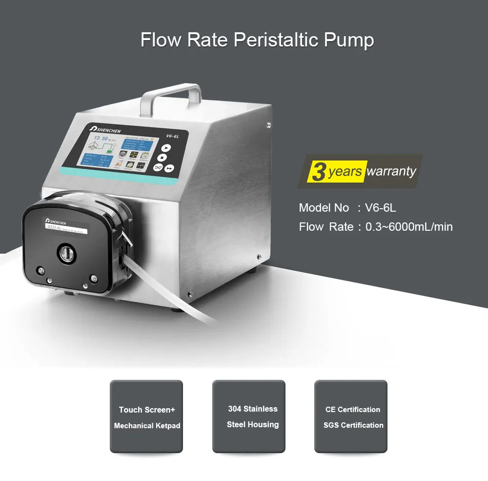 Shenchen V6-6l 220v Peristaltic Pump Stepper Motor Industrial Peristaltic Pump - Buy Peristaltic ...