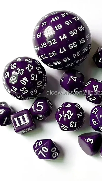 Black Dice 15 Piece Acrylic Dice Gifts And Crafts Dungeons And Dragons ...