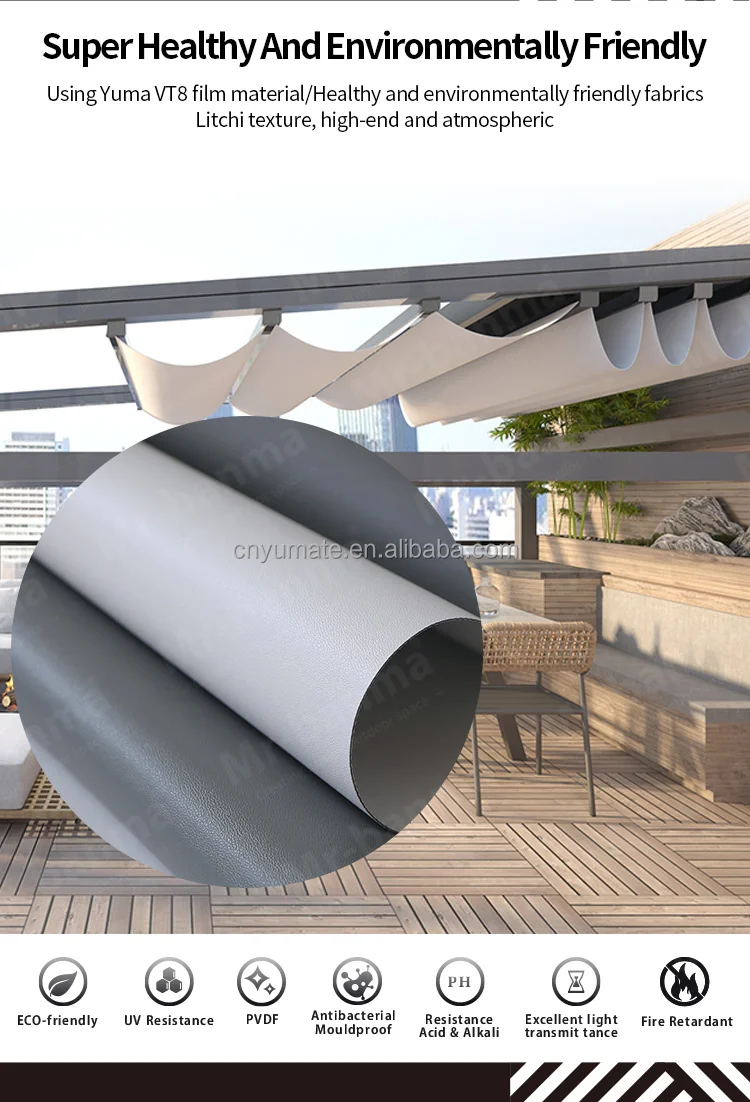 Retractable Fabric Canopy Pergola Cable Shade| Alibaba.com