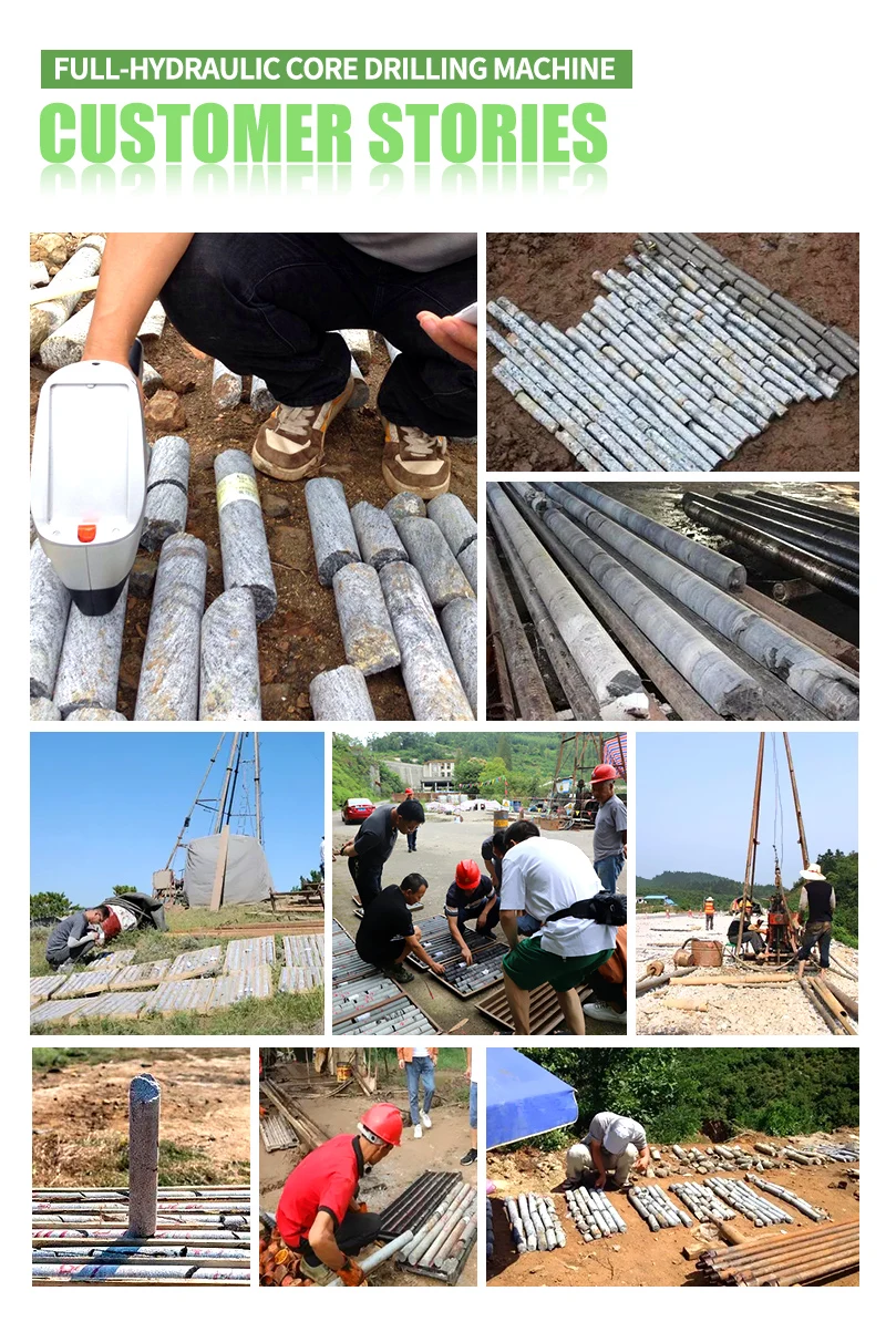 Full Hydraulic Deep Core Drilling Rig 1000m Depth Diesel Borehole ...