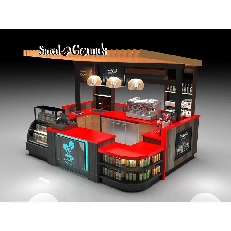 Fast Food Kiosk Design for Shopping Mall - Hamburgers & Coffee
