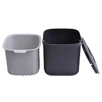 Compost Kitchen Counter Countertop Plastic Waste Bin With Lid Compost ...