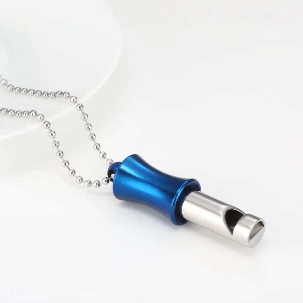 Customized Breath Work Tool Whistle Pendant Necklace
