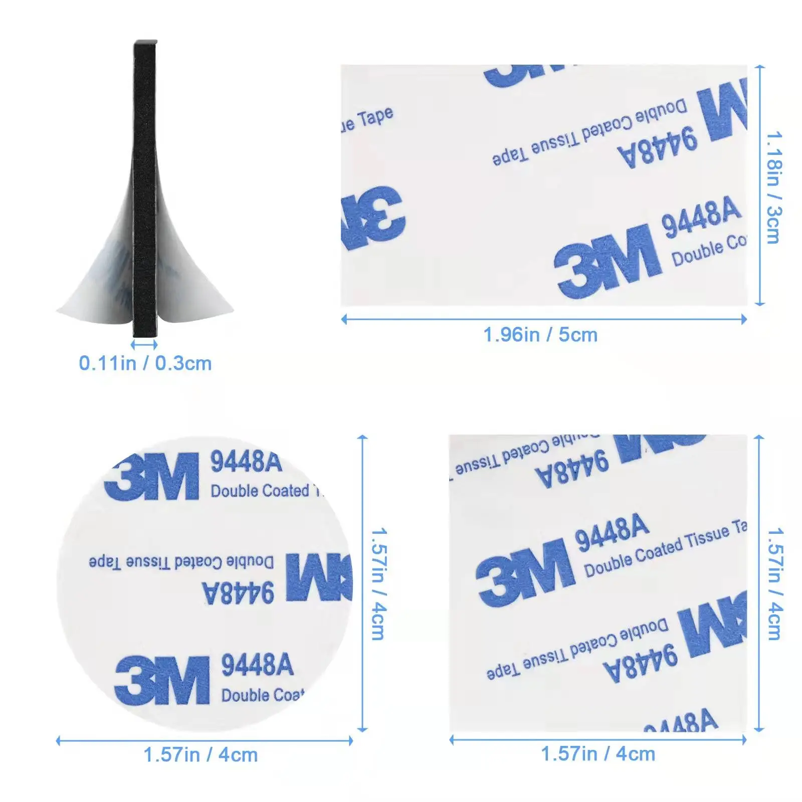 Double Sided Adhesive Pads, 60pcs Foam Tape Pads with 3M Adhesive ...