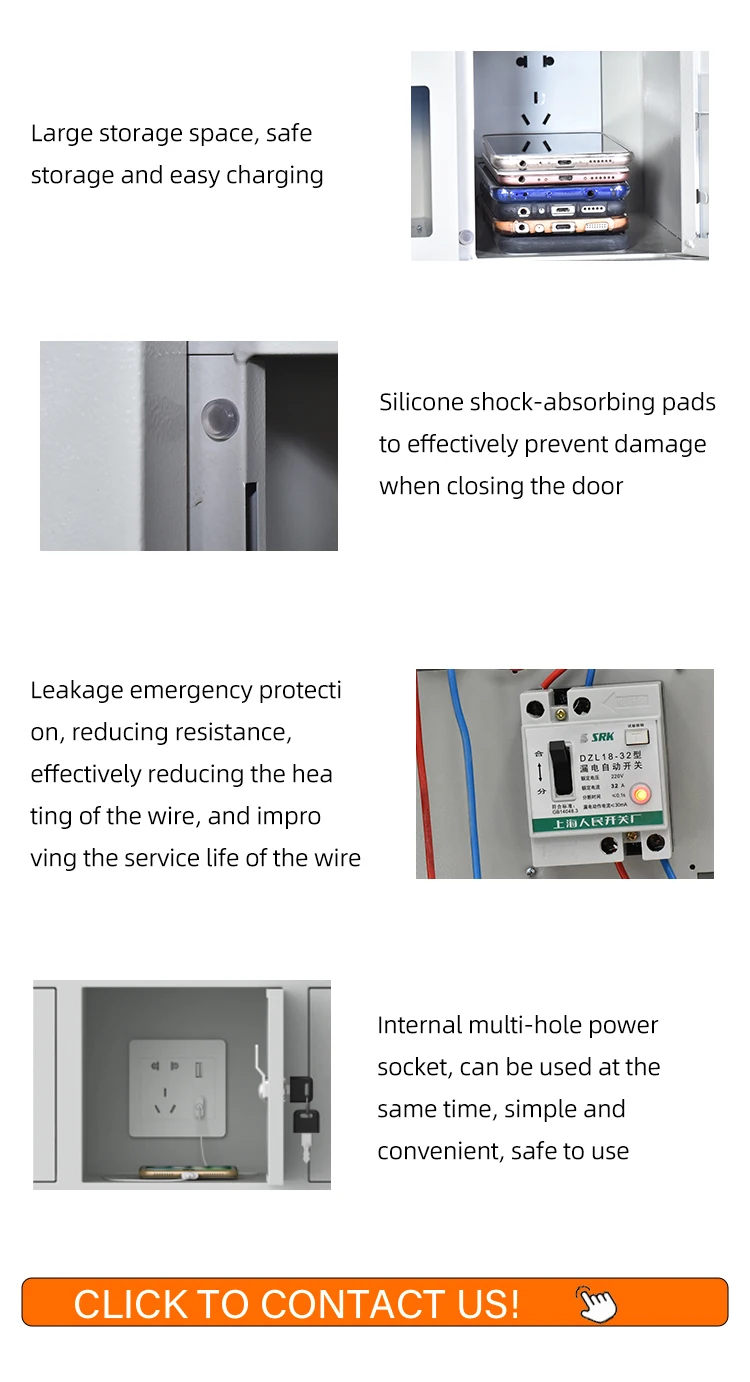 Metal 96 Door 8x12 Box Compartment Charging Lockers For Mobile Phones ...