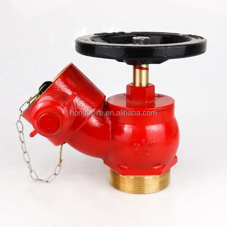 2.5 Inch BSP Male Thread BS336 Oblique Fire Hydrant Valve