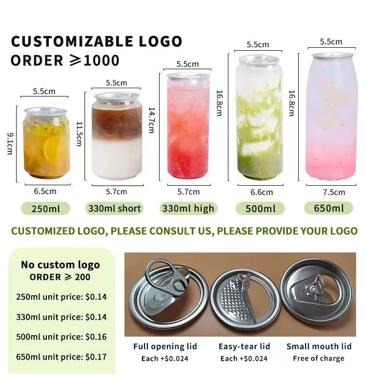 OEM PET Plastic Cans with Logo - High Quality Transparent