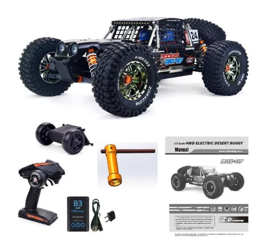 Zd Racing Dbx-07 Rc Car 1/7 Scale 80km/h Blue/grey Color 2.4g 4-channel ...