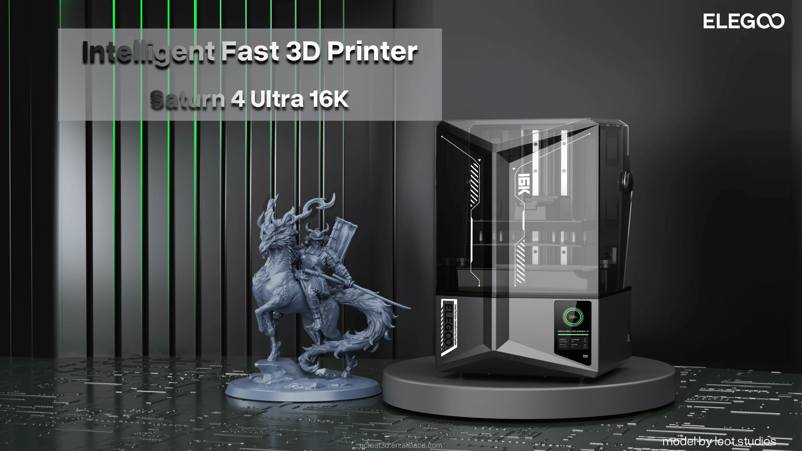 ELEGOO Saturn 4 Ultra 16K AI Camera Resin 3D Printer - High Speed, Auto ...