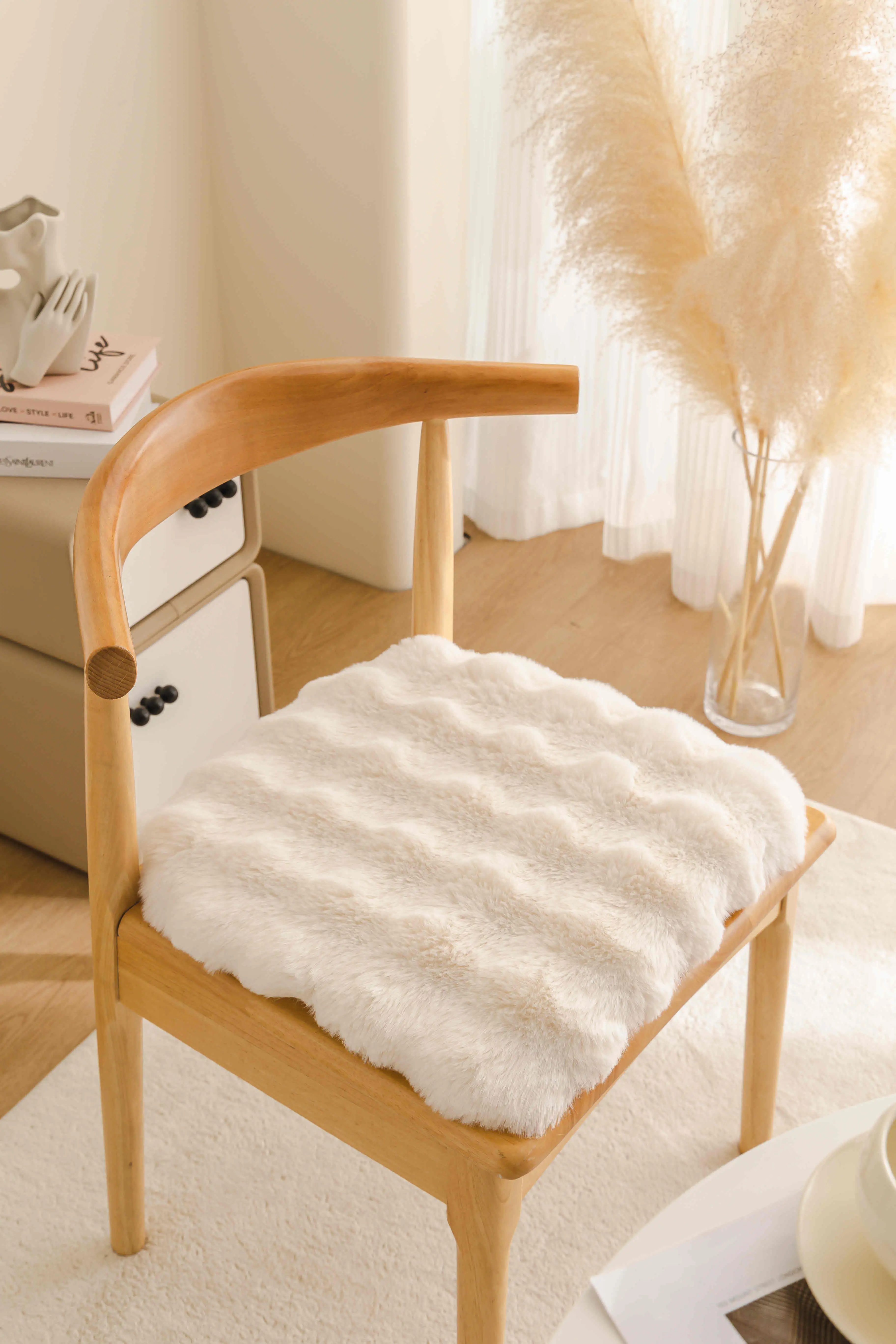 Hot Selling Modern Soft Bubble Plush Velvet Chair Cushion Household ...