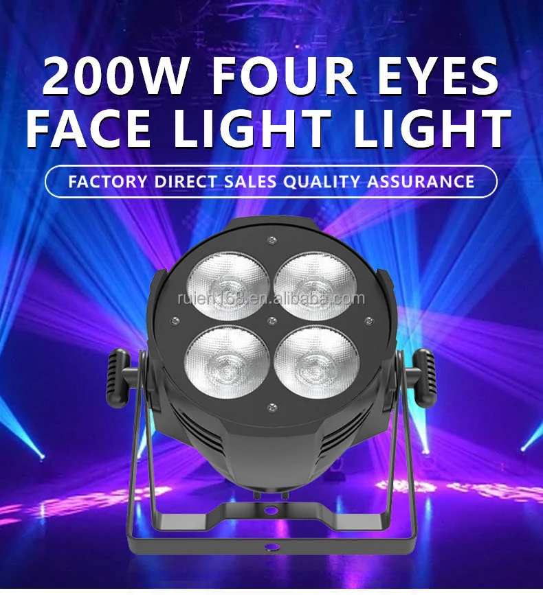 200W 4x50w COB Par Light 4 Eyes RGBW for Night Clubs & Parks