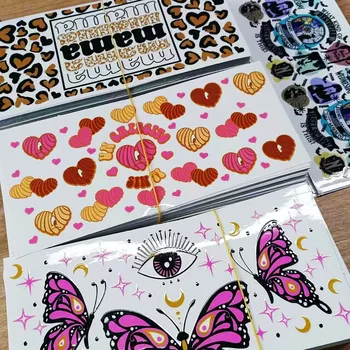 16oz Glasses Uv Dtf Film Sticker Cold Transfer Tumbler Wrap Uv Dtf ...