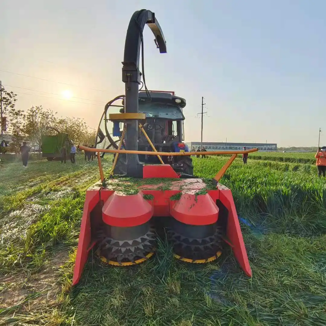 Agricultural Corn Alfalfa Forage Silage Harvester Double Rows Corn ...