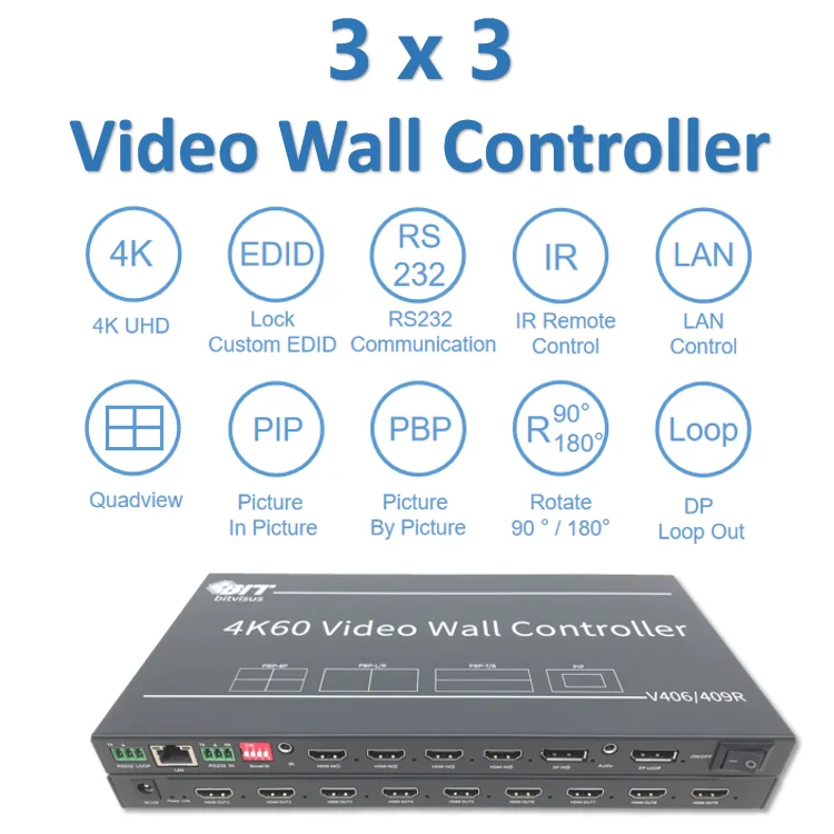 High Quality Hdmi Switcher Multiviewer Splitter 4k Video Wall ...