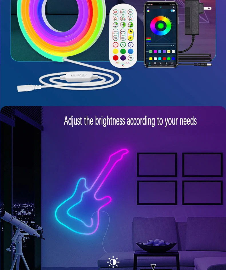 Rgbic Pixel Neon Silicone Soft Tape Flexible 24v 12v Rgb Rope Strip ...