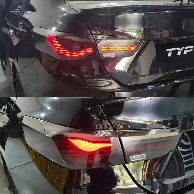 Upgrade Smoked/red Dragon Scale Led Taillights For Honda City Tail ...