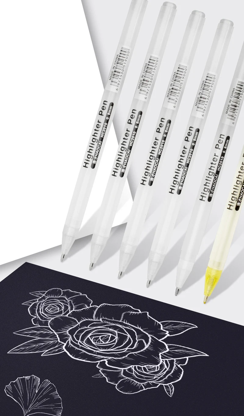 Creative White Ink Gel Pen - Smooth Writing for Art & School