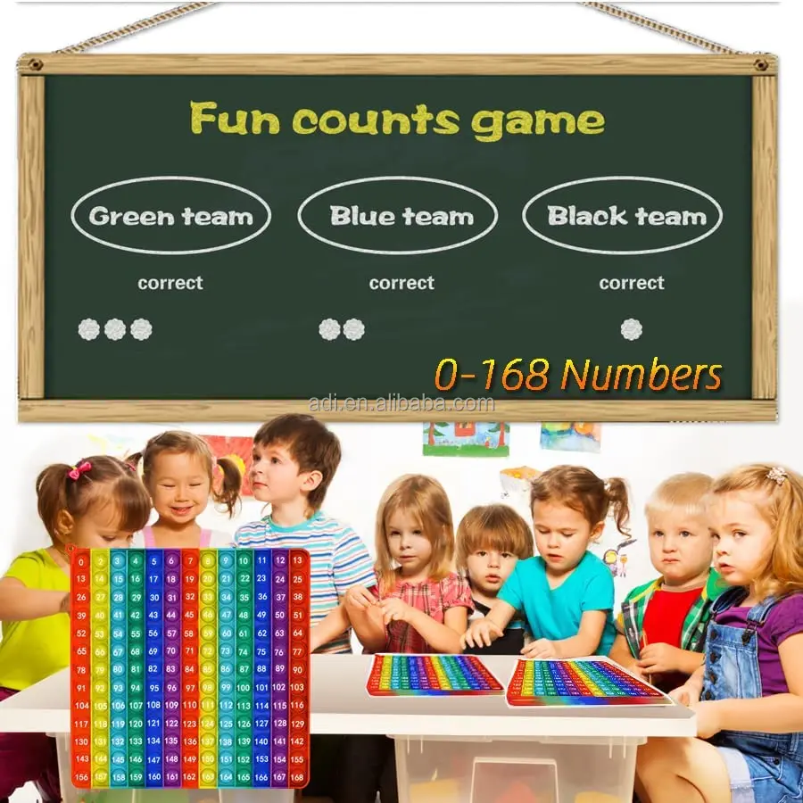 Push Pop Fidget Toy Bubble It Helps To Pop And Learn Multiplication ...
