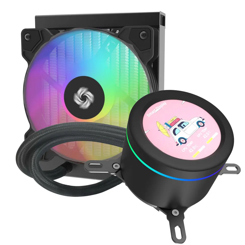 Oem Liquid Cpu Cooler 360mm Water Cooling Pc Radiator Argb Case Fan Lcd ...