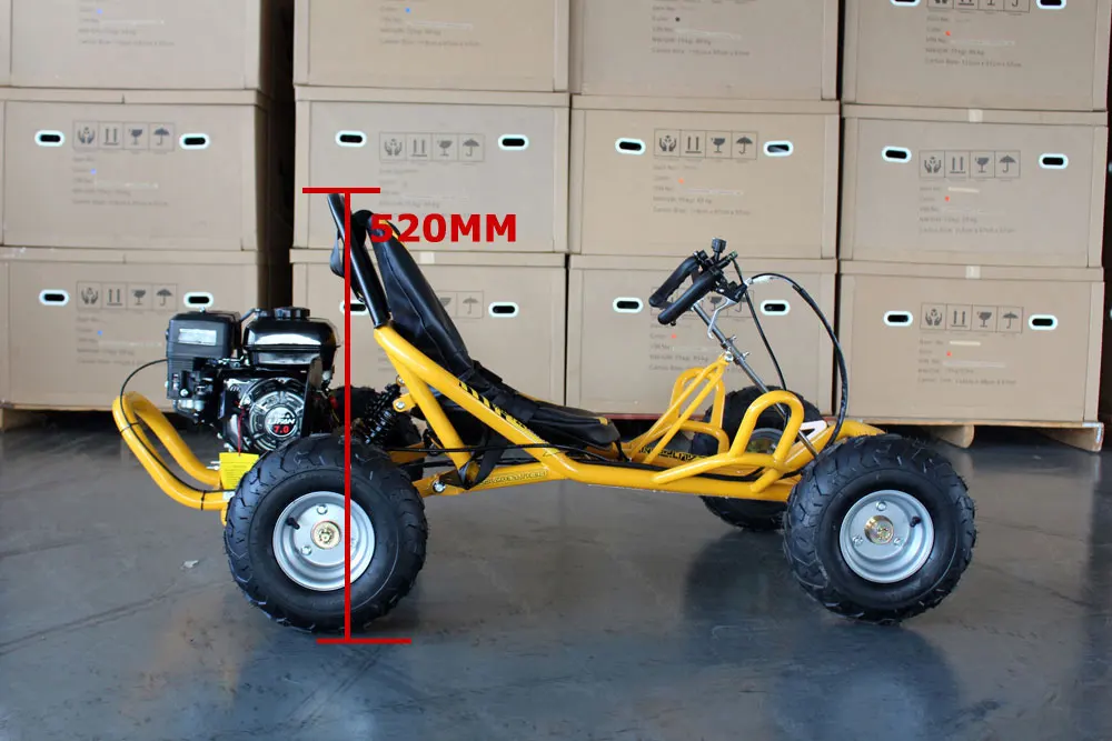 25KM/H Safety Speed Buggy - 105CC Gasoline Karting for All Ages, 4 ...