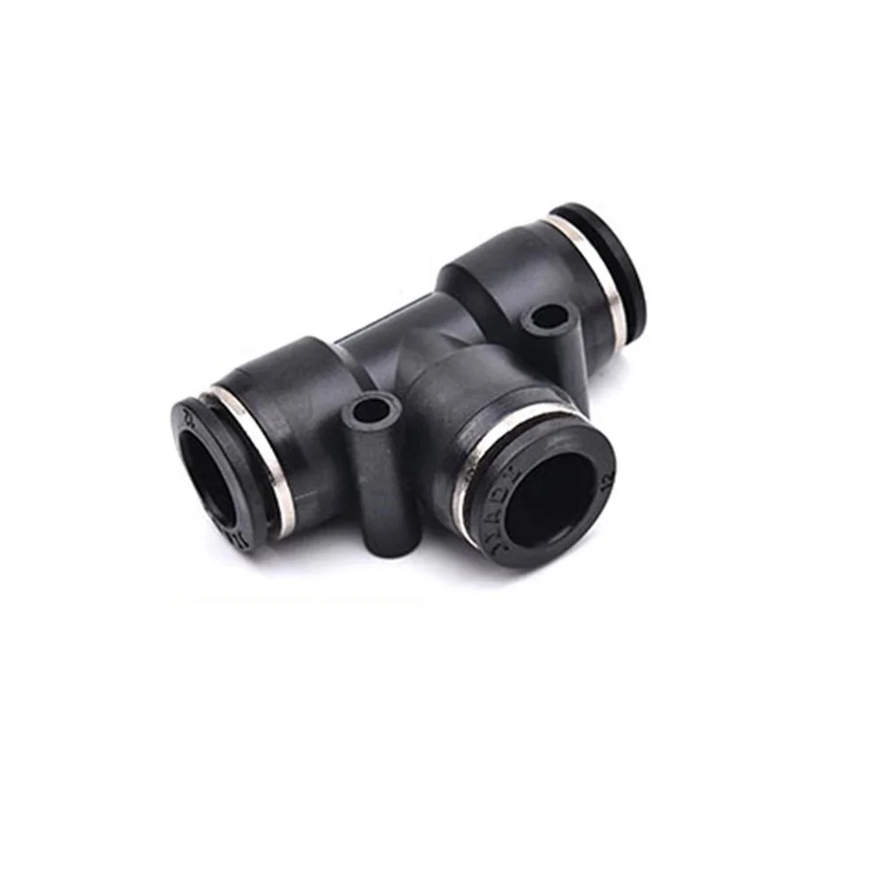 Air Hose Fittings Types T Shape 3-way Pneumatic Pe Tee Tube Connector ...