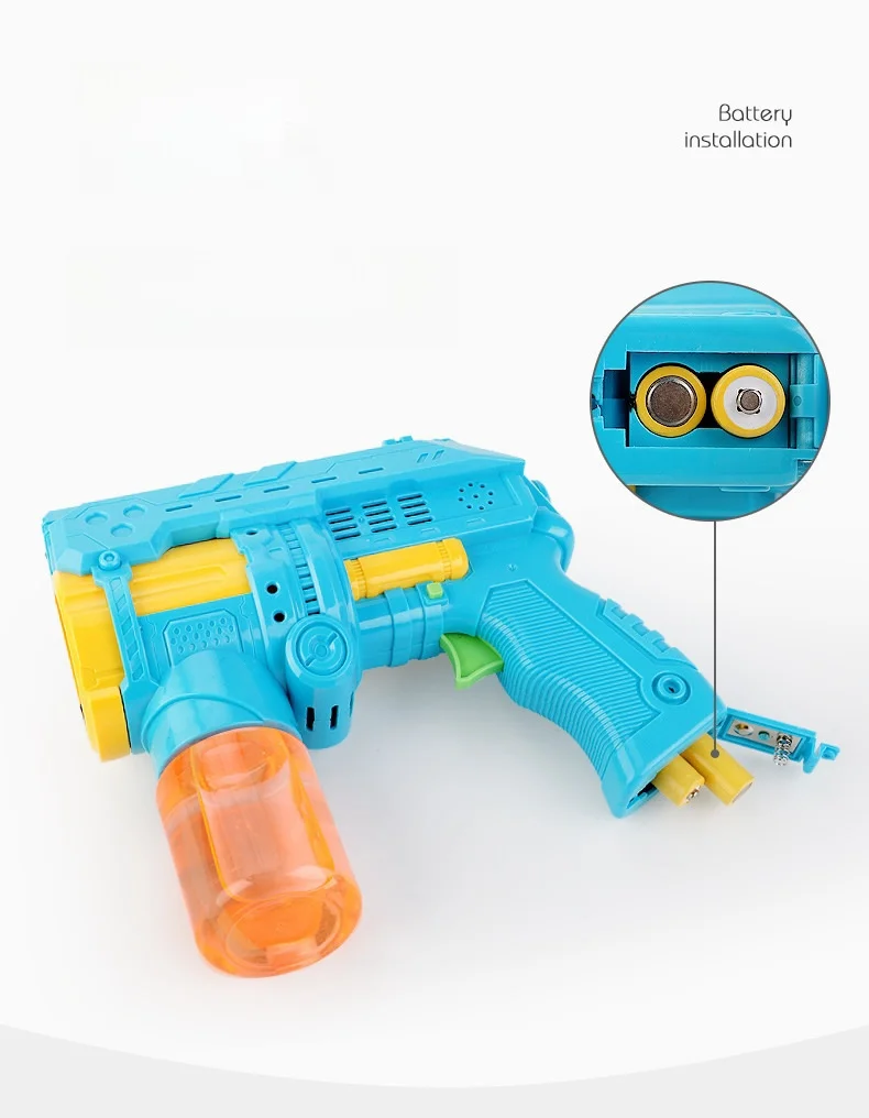 Allogogo Electric Soap Bubble Gun Machine 5 Holes Plastic Bubble Gun ...