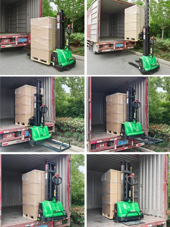 Liebo Self-loading Semi Electric Stacker Self Lifting Stacker Hot ...