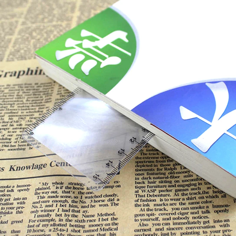 Plastic Clear Bookmark PVC Page Ruler 3X Magnifying Glasses| Alibaba.com